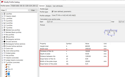 How To Show Parameters From A Parametric Profile In A Reporttemplate For Example From A Tt